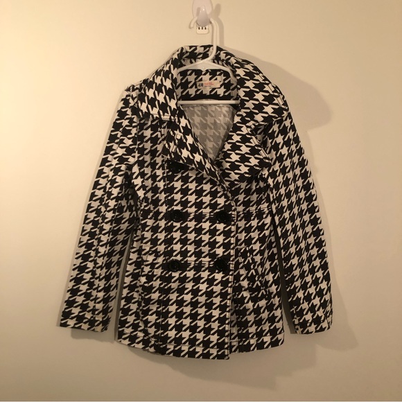 H&M | Jackets & Coats | Hm Peacoat Girls Size 89black And White ...